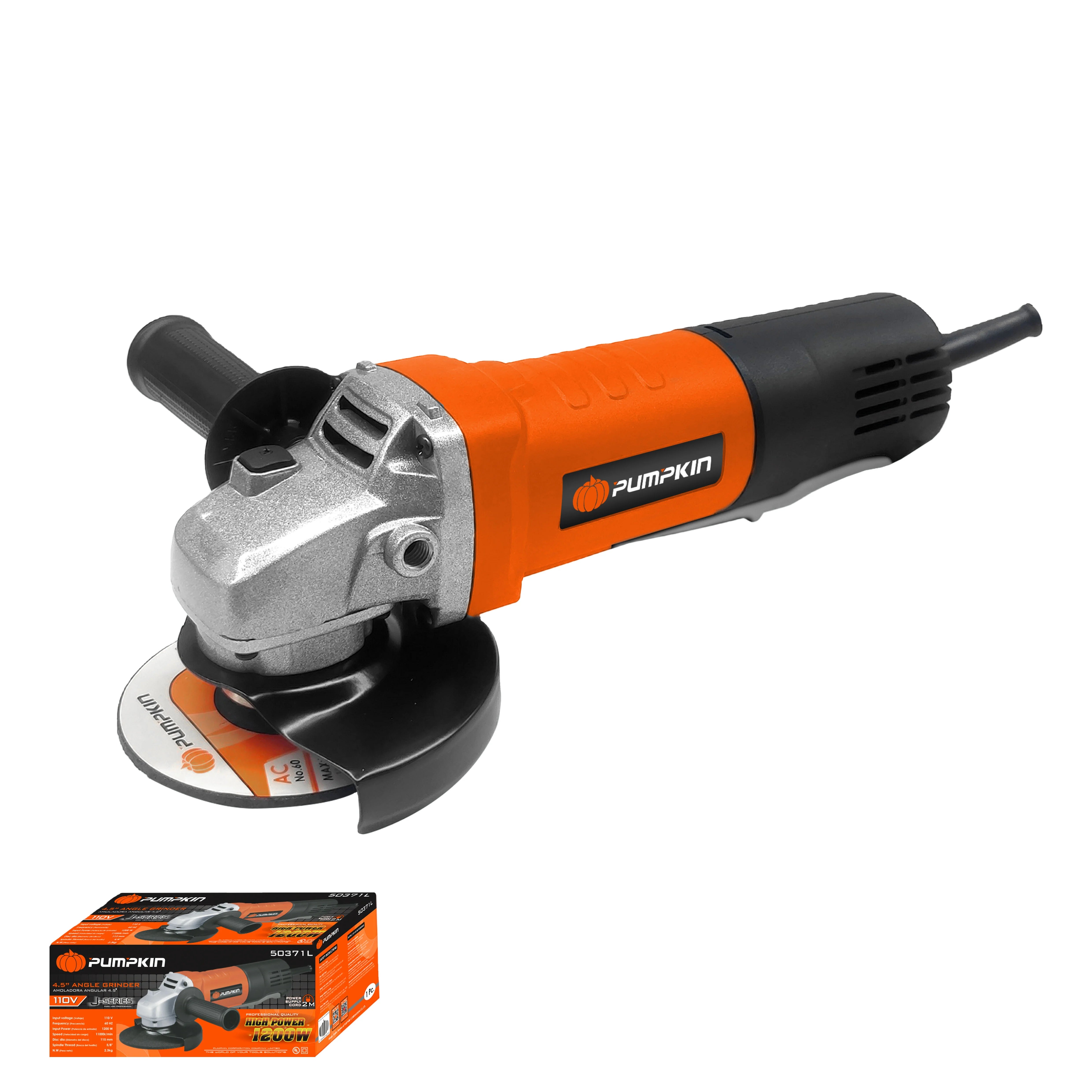4 1/2 AMOLADORA ANGULAR 4.5PULGADA 110V 1200W PADDLE SWITCH ANGLE GRIN ...
